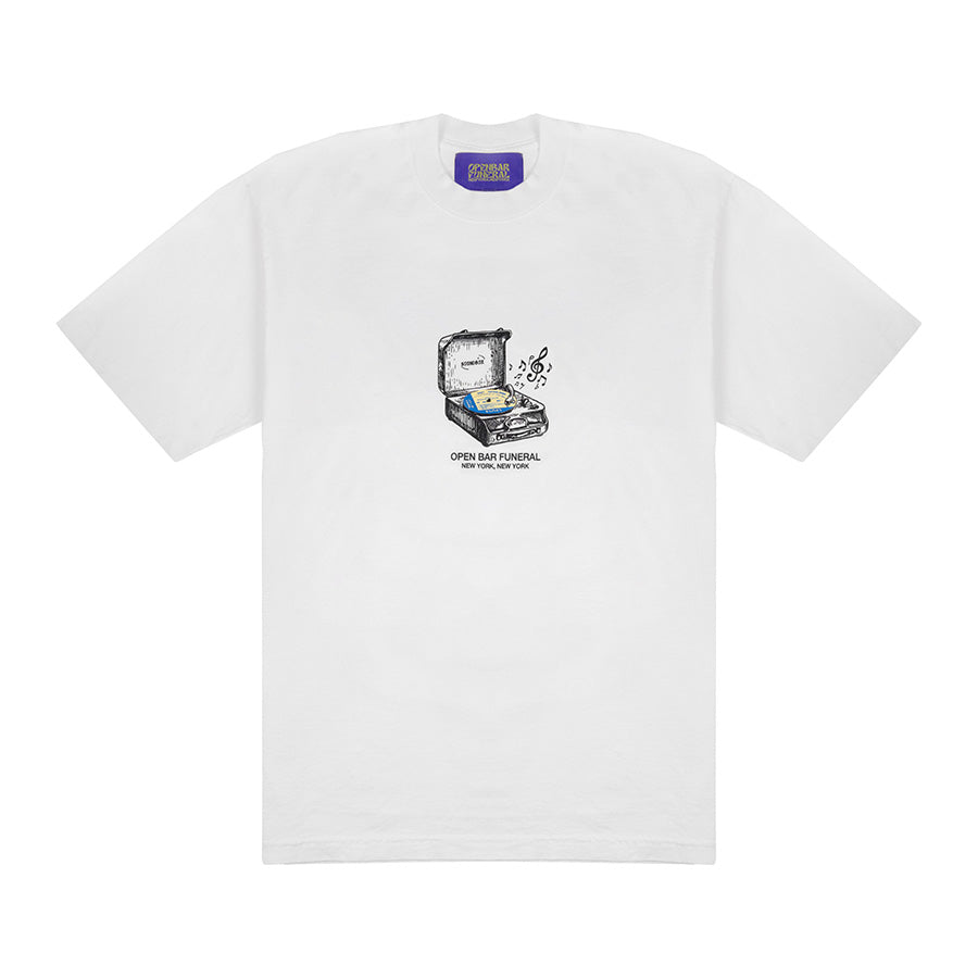 Funeral Vinyl Tee - White – Open Bar Funeral