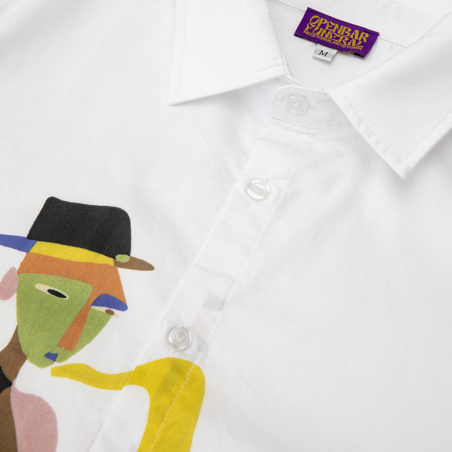 Artist Dress Shirt - White – Open Bar Funeral